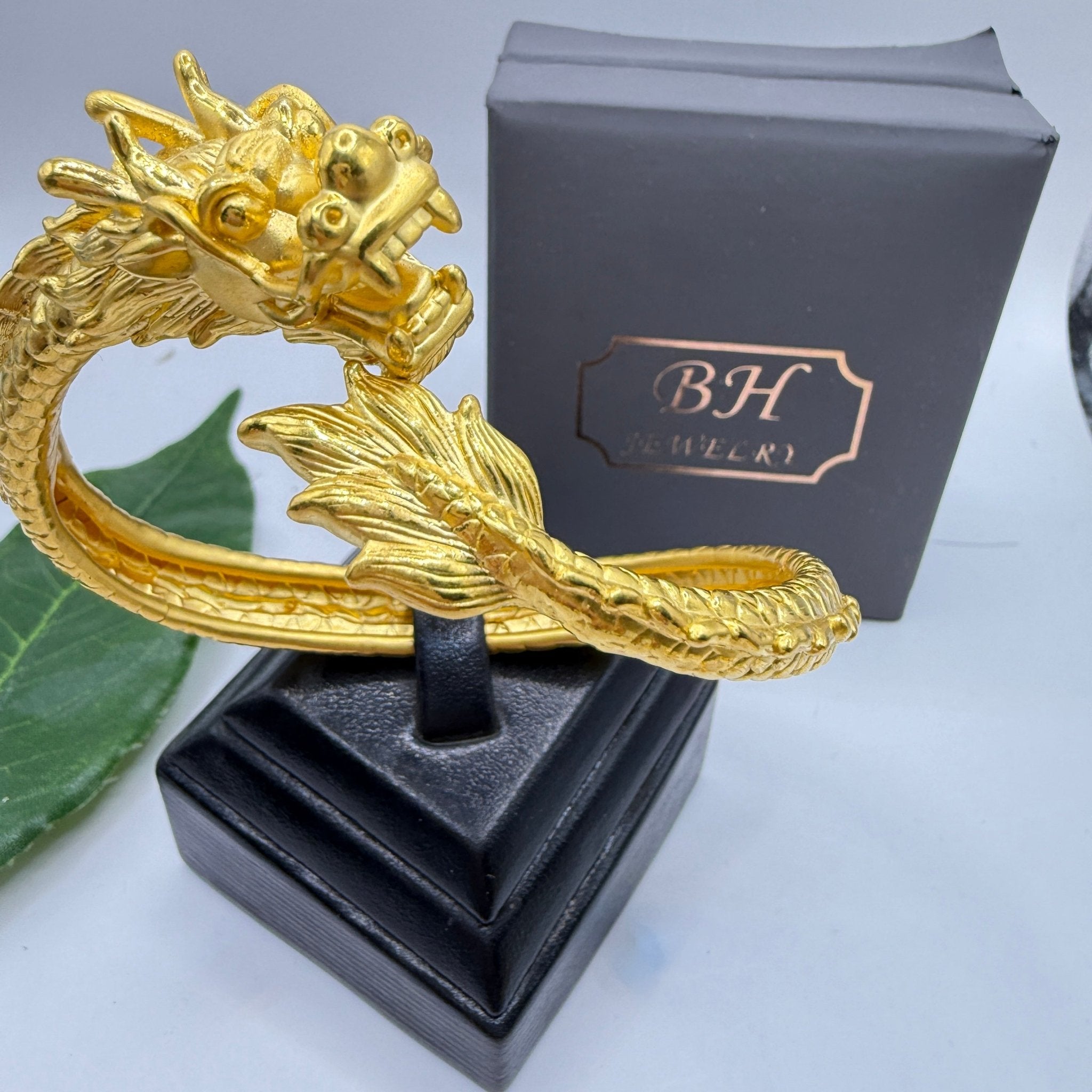 24k Gold Dragon Bangle – BH jewelry